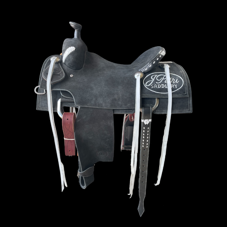 Black Ranch Roper with Sponsor Logo – J. Petri Saddlery